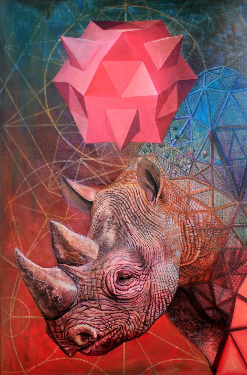 Iteration 84: Rhinoceros/Gentle Giant by Vincent Fink - Surrealism Today